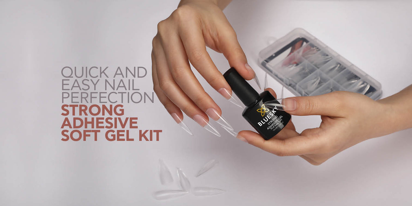 Quick and Easy Nail Perfection Strong Adhesive Soft Gel Kit – BLUESKY