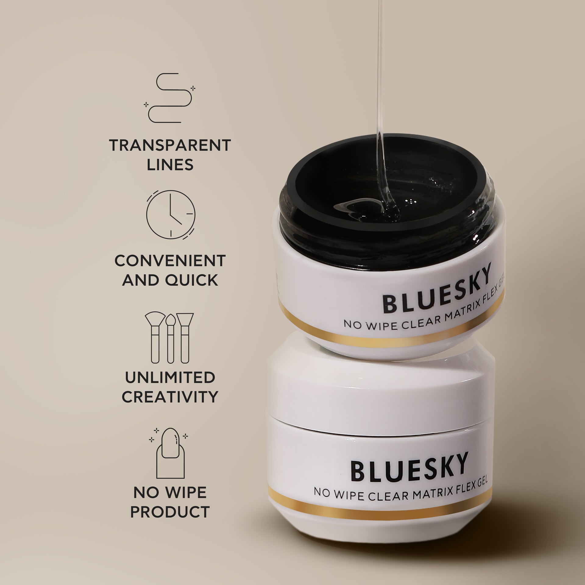 No Wipe Clear Matrix Flex Gel – BLUESKY